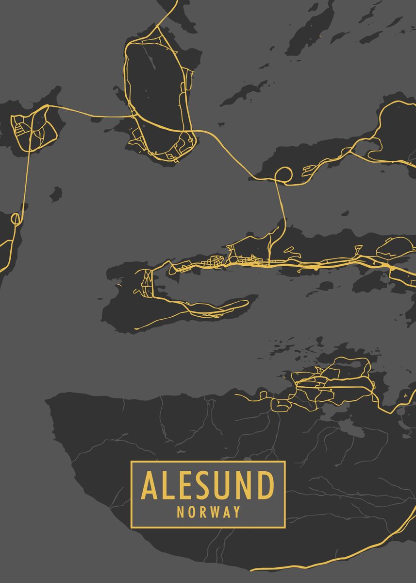 'Alesund Norway' Poster, picture, metal print, paint by Miracle Studio ...