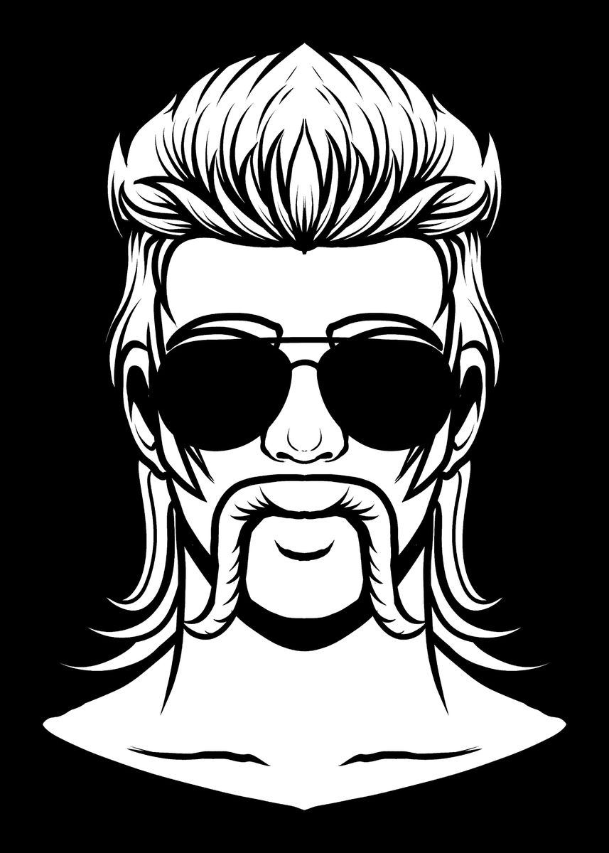 'Mullet Sunglasses' Poster, picture, metal print, paint by BobbyBubble ...