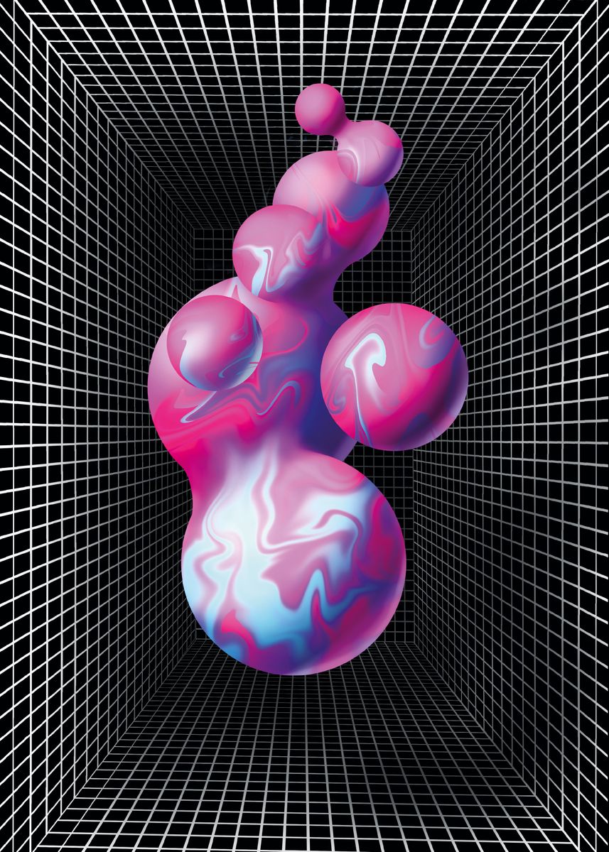 'Captured marble bubbles' Poster, picture, metal print, paint by ...