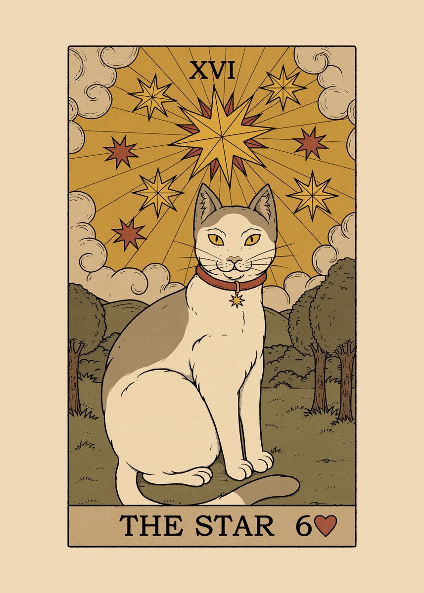 'The Star Cat' Poster by Thiago Corrêa | Displate
