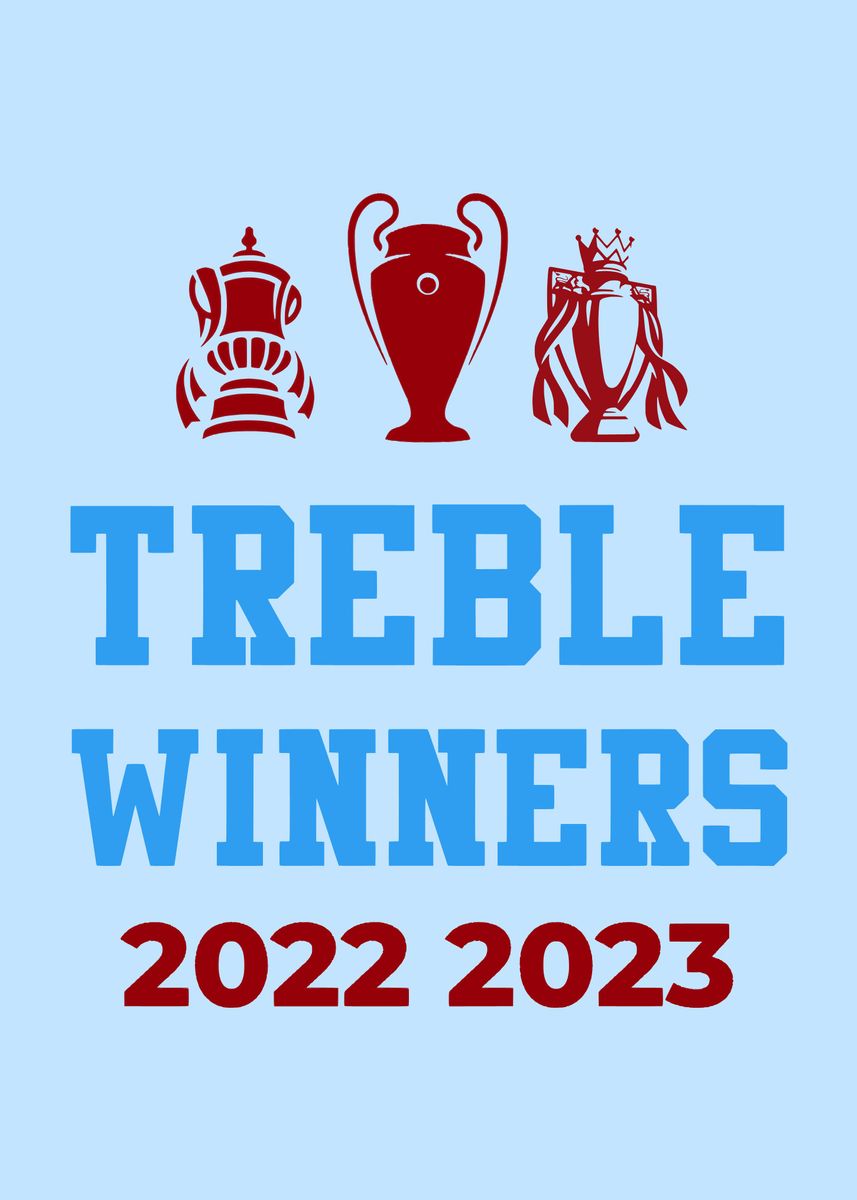 'Treble Winners' Poster, picture, metal print, paint by The Miracle ...