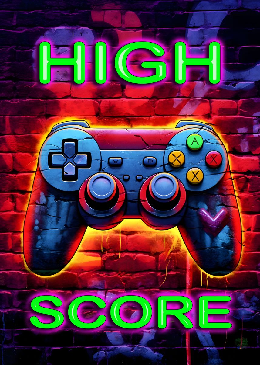 'High Score' Poster by Steel Canvas Creations | Displate