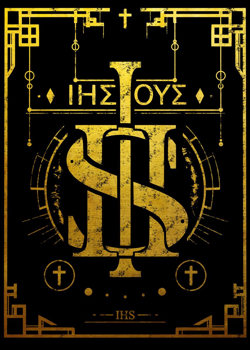 'IHS' Poster, picture, metal print, paint by Geometrical Helianthus ...