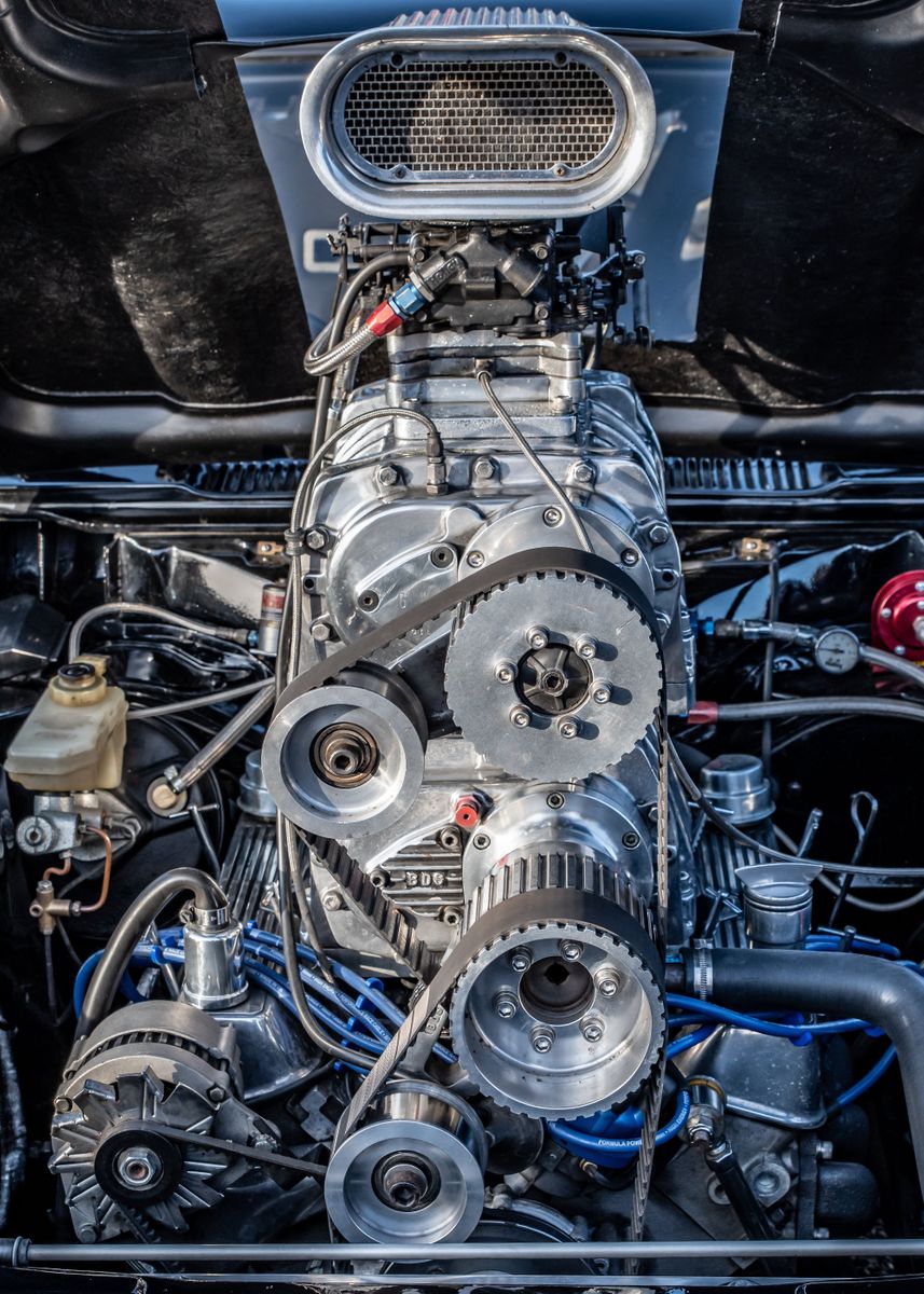 'Muscle Car Engine' Poster, picture, metal print, paint by paijo ambon ...