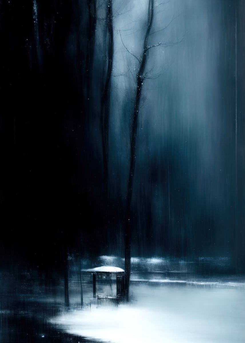 'Gloomy' Poster, picture, metal print, paint by Anamitra | Displate