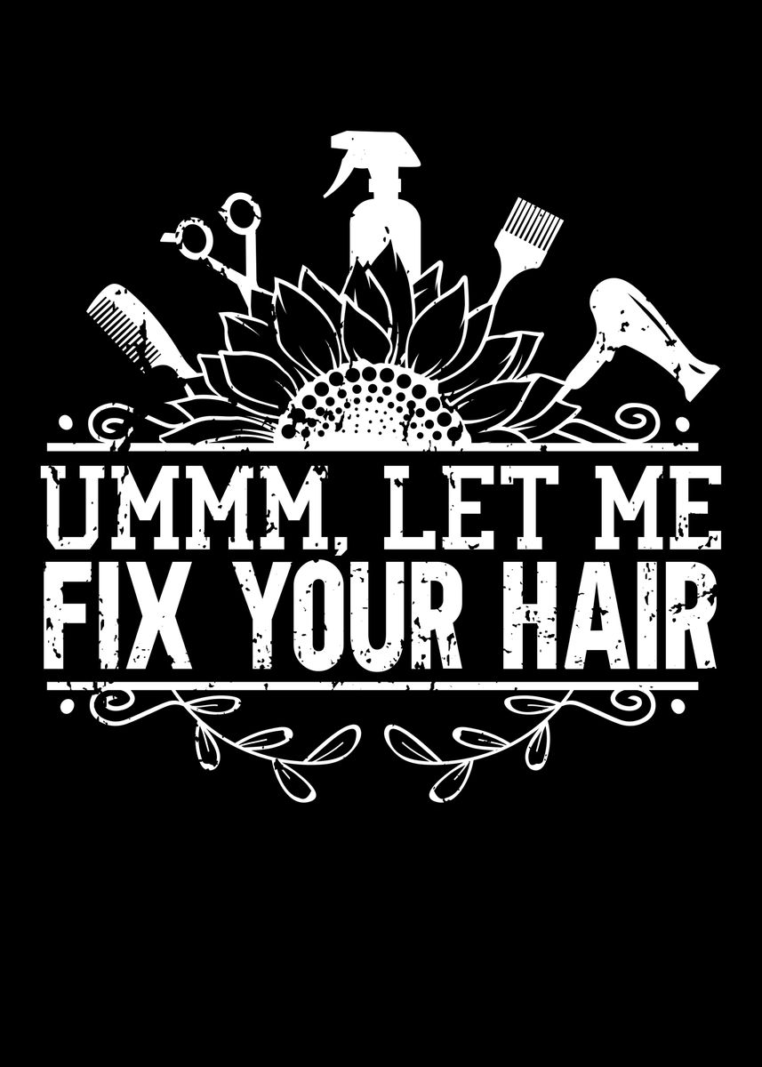 'Hair Stylist Haircut' Poster, picture, metal print, paint by NAO ...