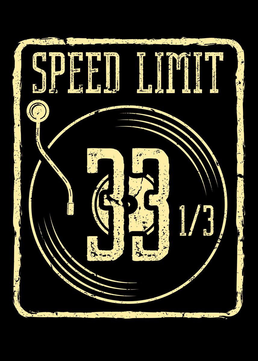 'Speed 33 Vinyl Record' Poster, picture, metal print, paint by ...