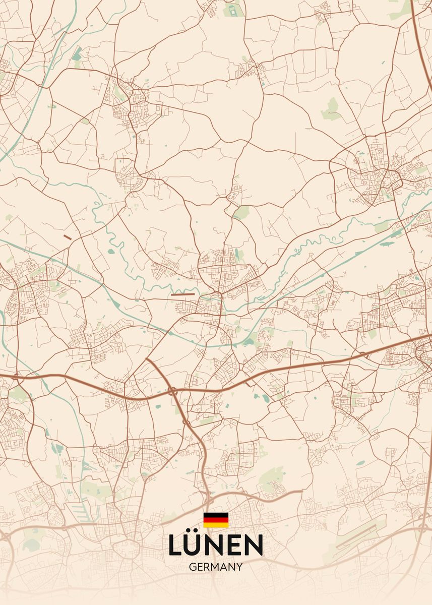 'Lunen DE' Poster, picture, metal print, paint by IMR Designs | Displate