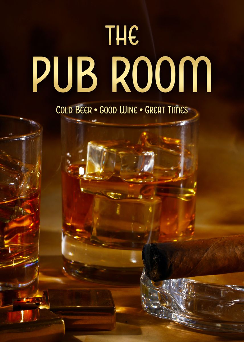 'The Pub Room' Poster by 84PixelDesign | Displate