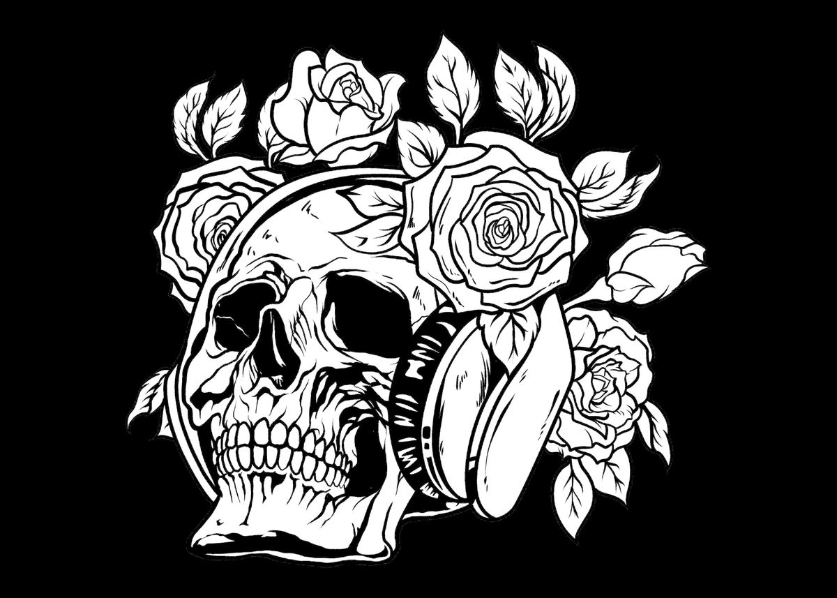 'Dispatcher Skull' Poster by BobbyBubble | Displate