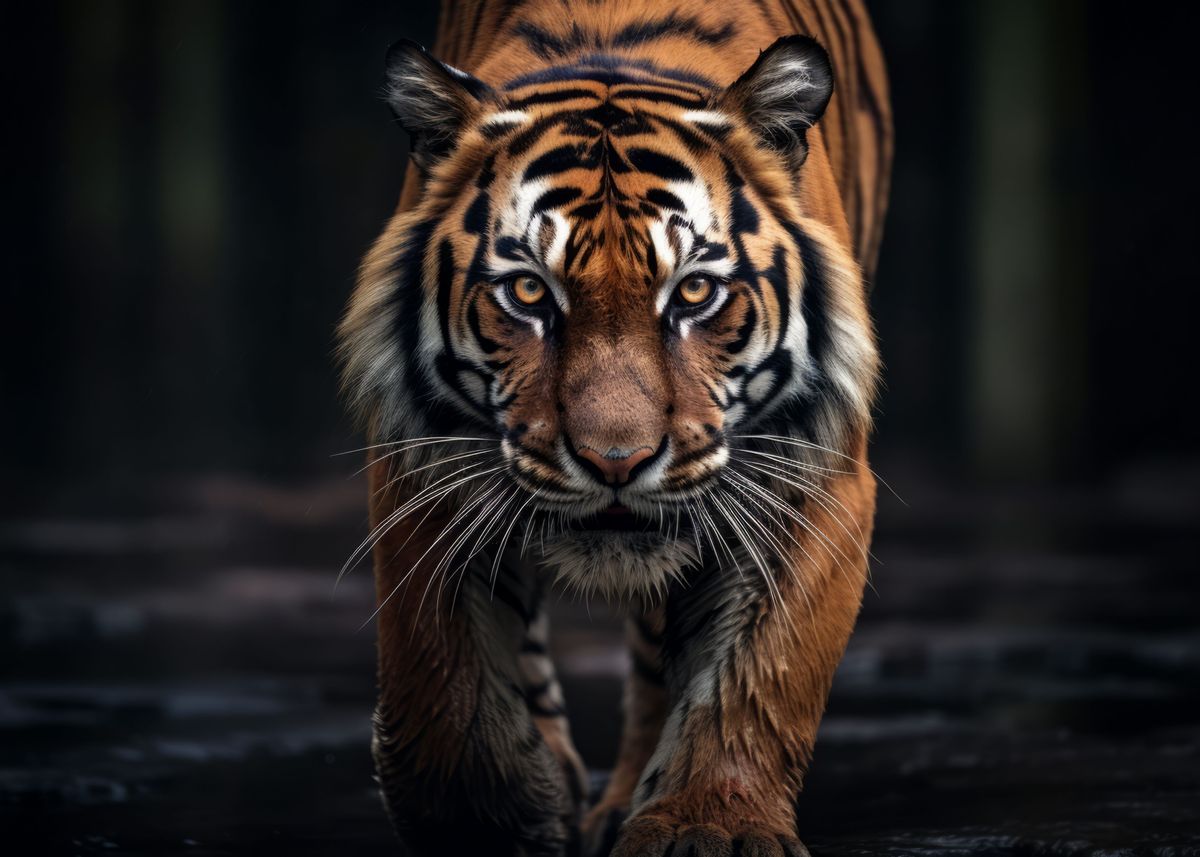 'Tiger Wildlife Photography' Poster by Five Senses Art | Displate