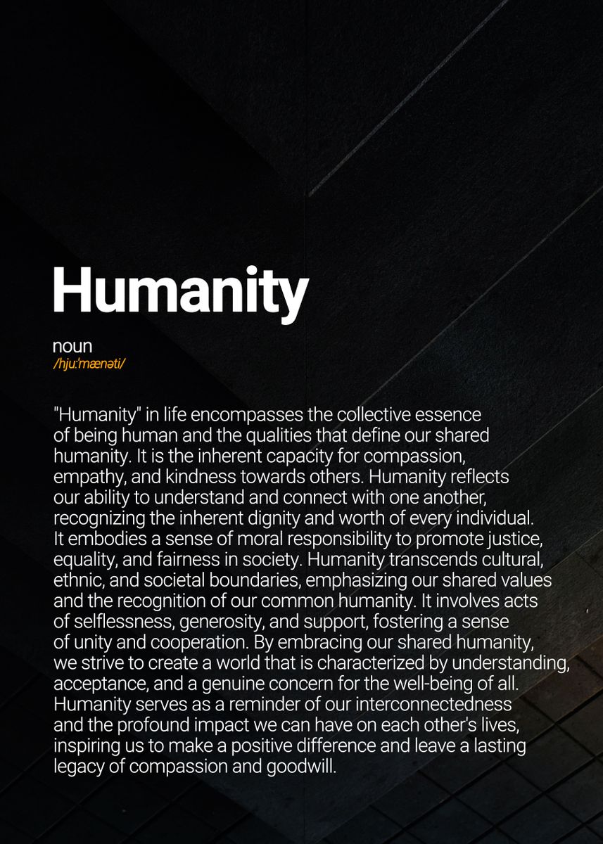 'Humanity' Poster by Mr Penguin | Displate