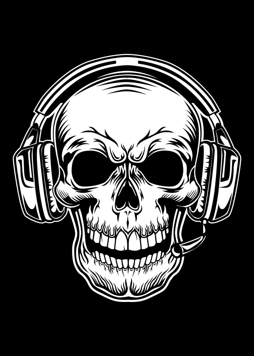 'Dispatcher Skull' Poster, picture, metal print, paint by BobbyBubble ...