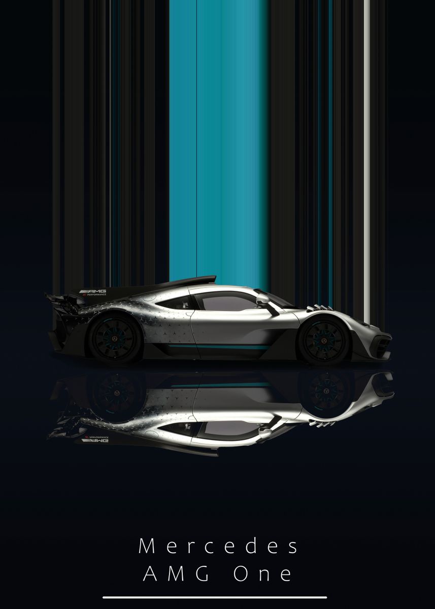 'Mercedes AMG One Race Car' Poster, picture, metal print, paint by ...