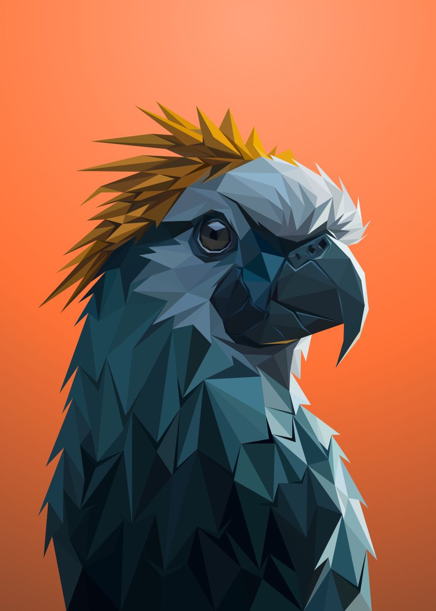 'Cockatoo Lowpoly' Poster by Evanz Tampubolon | Displate