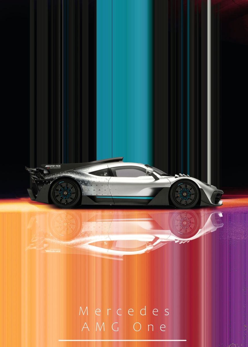 'Mercedes AMG One Race Car' Poster by Vineet Suresh | Displate