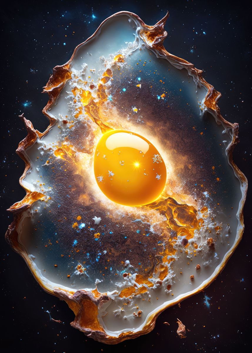 'Cosmic Egg' Poster, picture, metal print, paint by Astrodeum | Displate