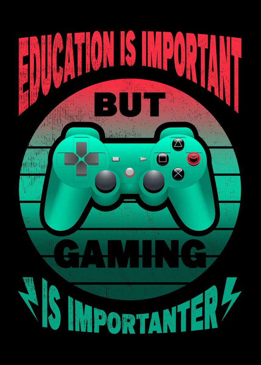 'Retro Gamer Education' Poster, picture, metal print, paint by KING ...