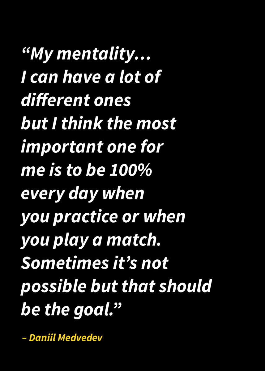 'Daniil Medvedev quotes ' Poster, picture, metal print, paint by iwak ...