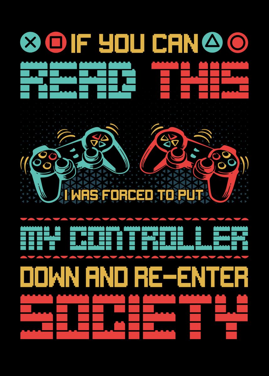 'Gaming Game Controller' Poster, picture, metal print, paint by KING ...