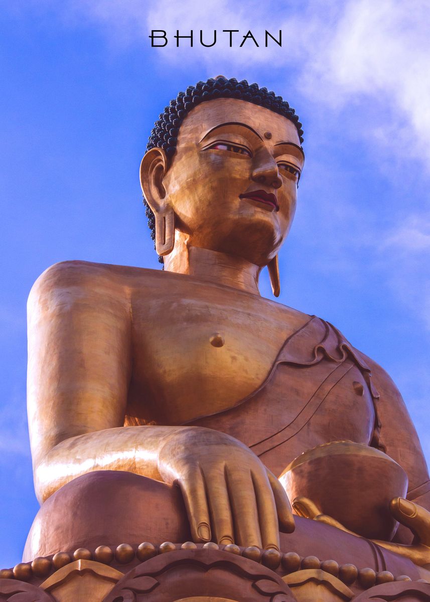 'Bhutan ' Poster, picture, metal print, paint by Famous City | Displate