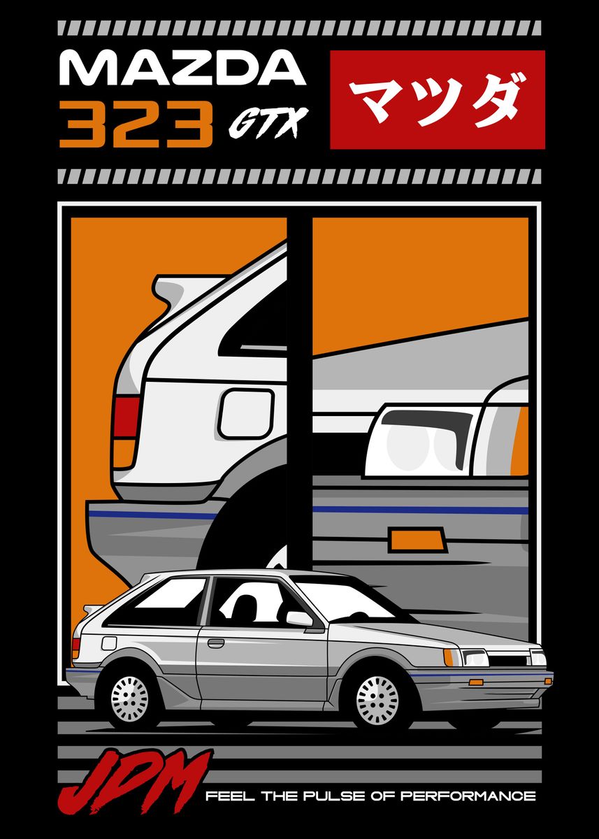 'Mazda JDM ' Poster, picture, metal print, paint by REZ DESIGN | Displate