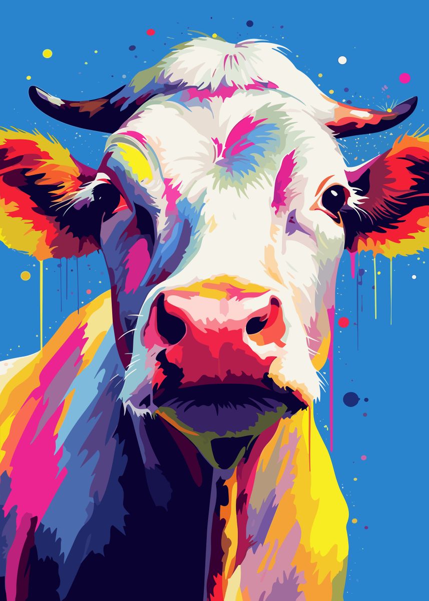 'Animal Pop Art' Poster, picture, metal print, paint by Qreative | Displate
