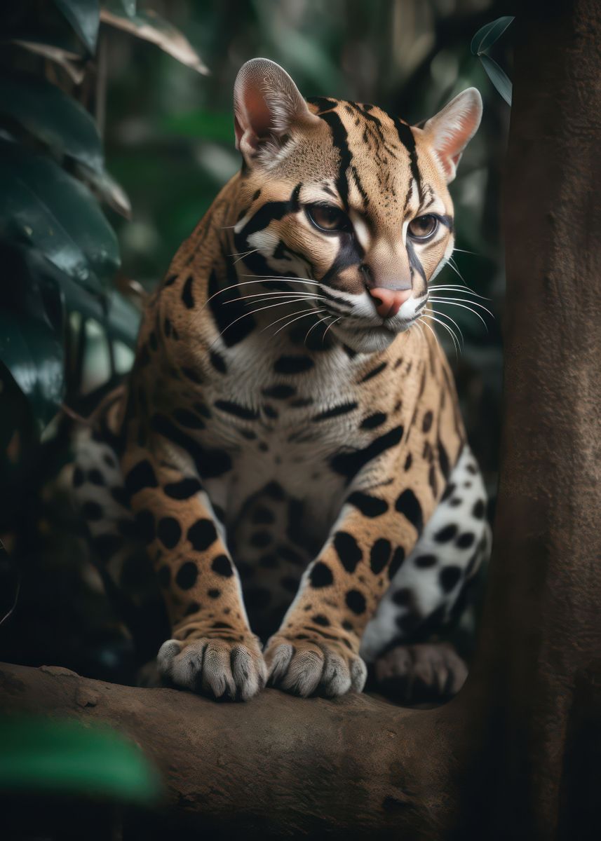 'Gorgeous ocelot' Poster, picture, metal print, paint by Zooscape ...