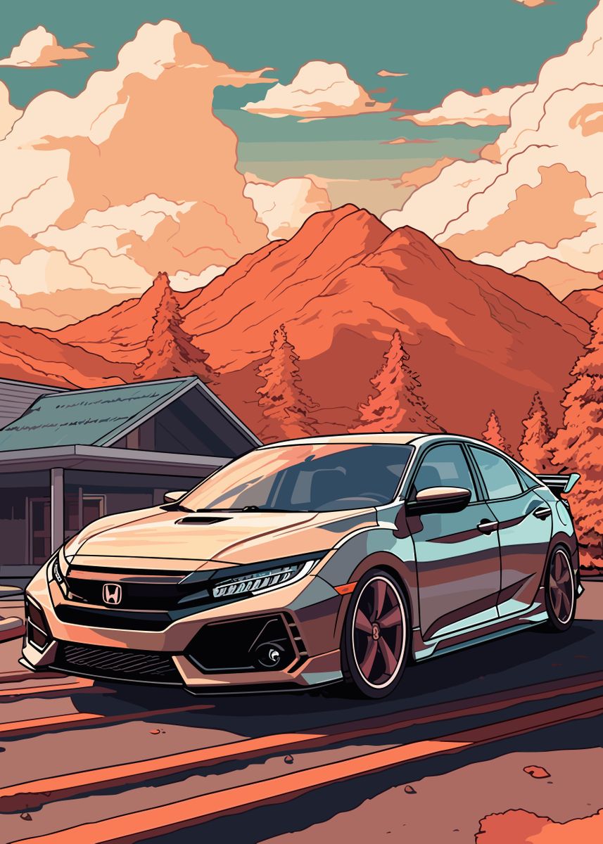 'Car Minimalist' Poster by Qreative | Displate