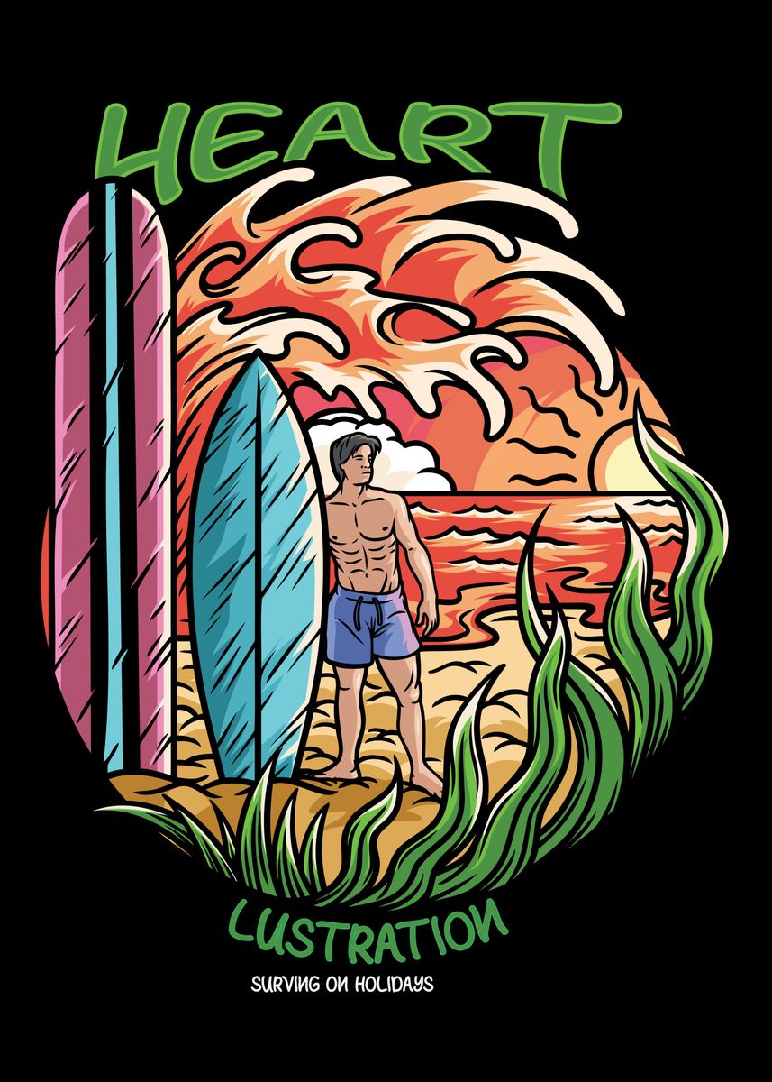 'Summer 03 Text' Poster, picture, metal print, paint by hendra pratama ...