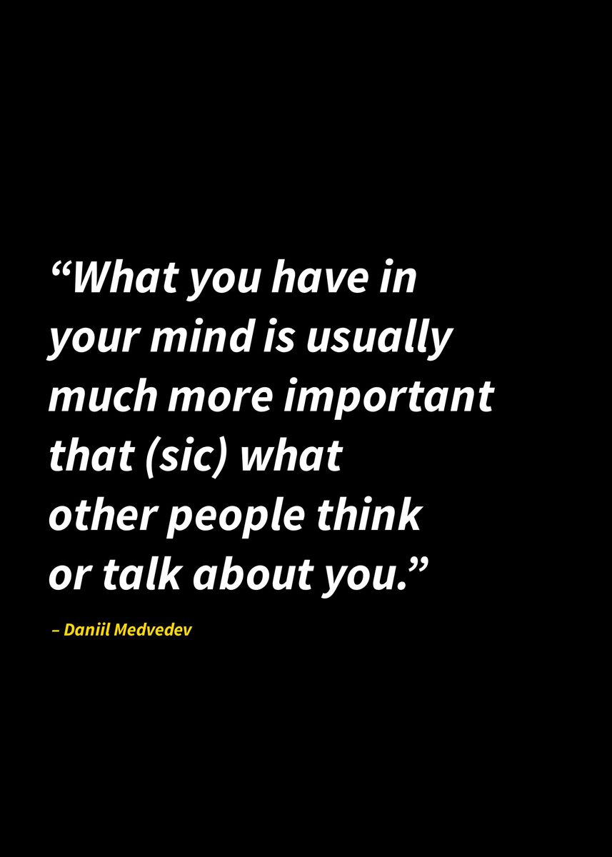 'Daniil Medvedev quotes ' Poster, picture, metal print, paint by iwak ...
