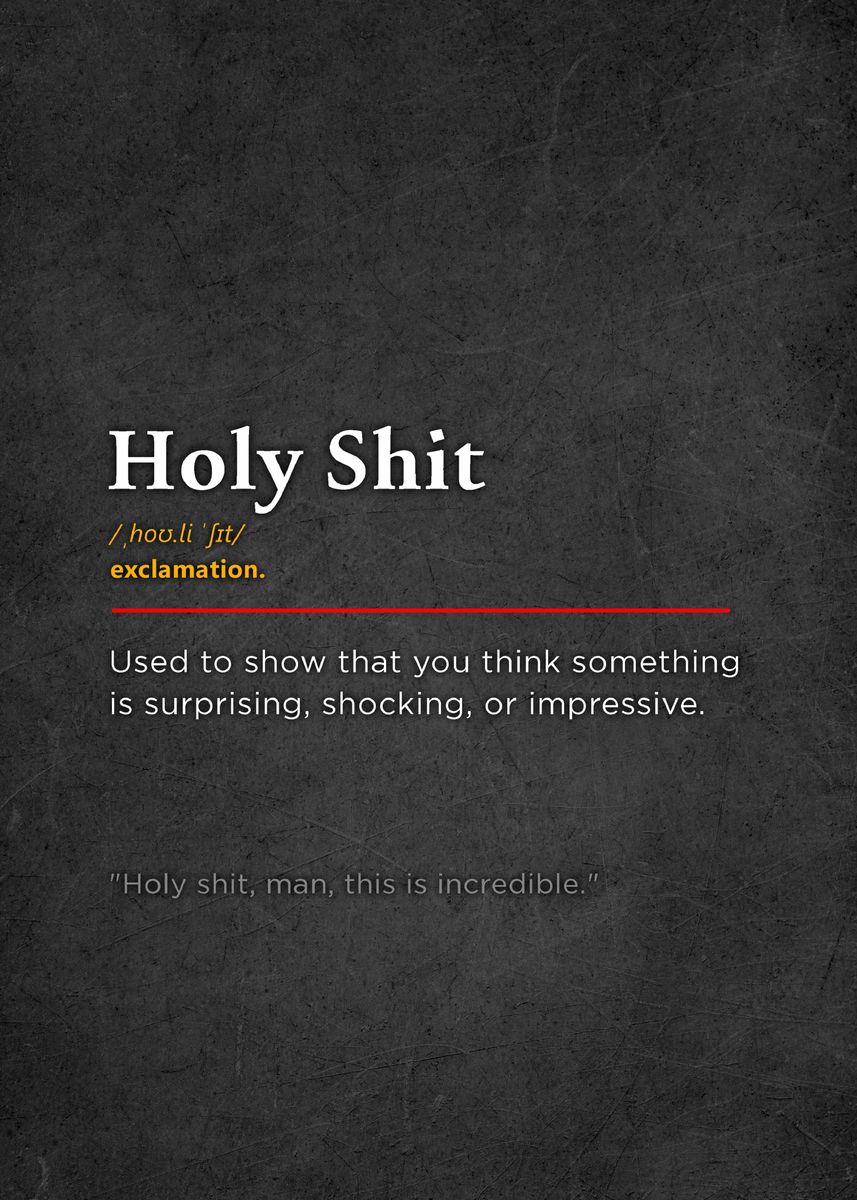 'Holy Shit Quotes' Poster, picture, metal print, paint by HOLOSOMNIA ...