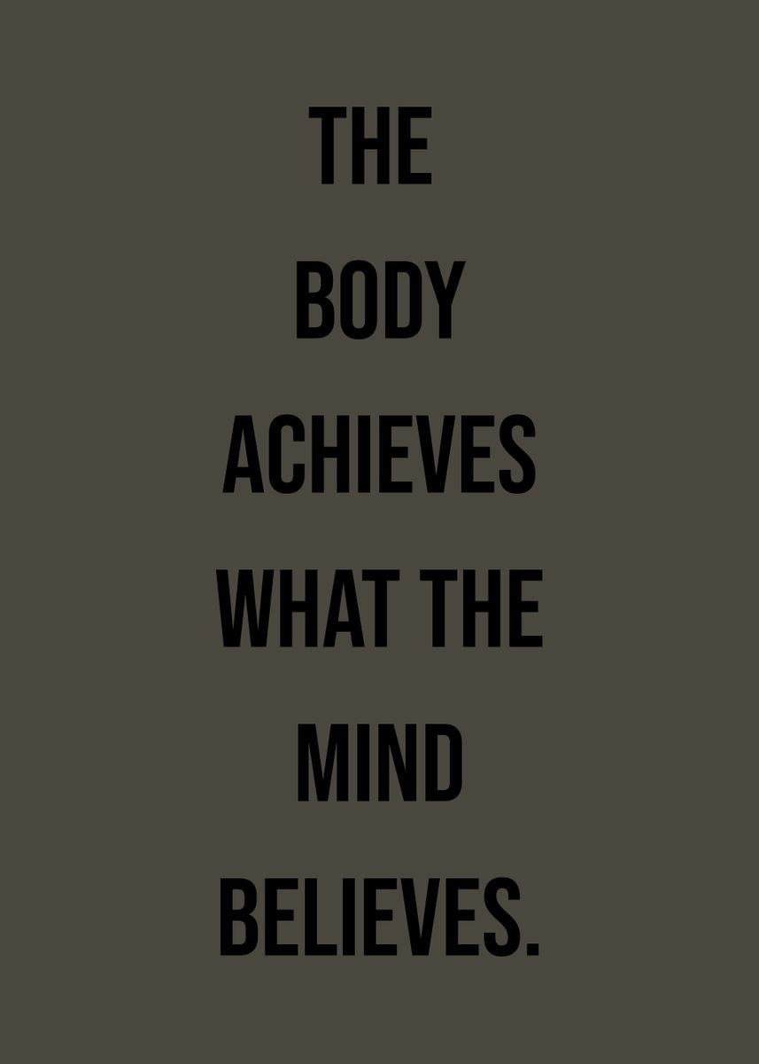 'Mind Over Body Success' Poster, picture, metal print, paint by Star ...