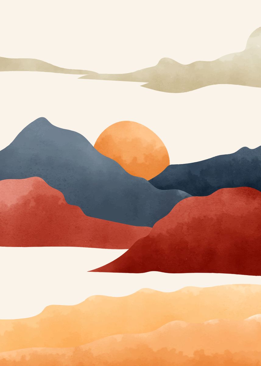 'Nature abstract wall art' Poster by Kamelyon | Displate