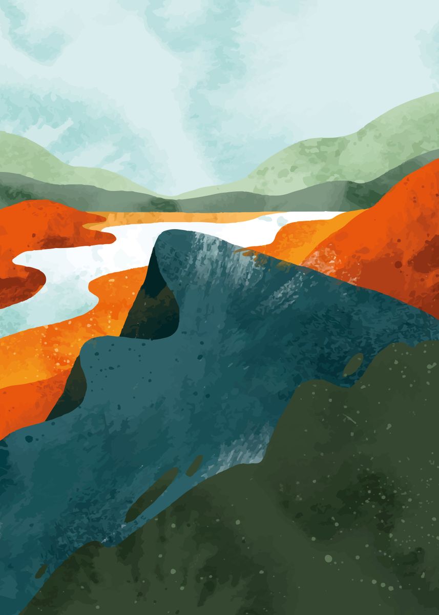 'Nature abstract wall art' Poster, picture, metal print, paint by ...