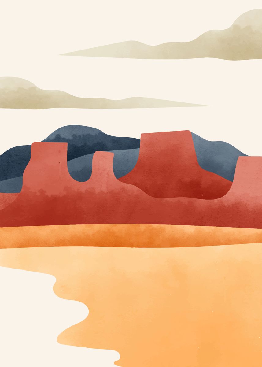 'Nature abstract wall art' Poster, picture, metal print, paint by ...