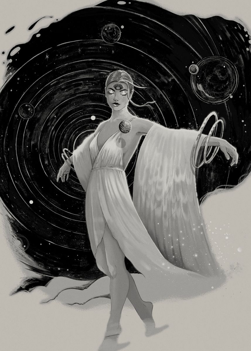 'ASTREA STAR GODDESS' Poster, picture, metal print, paint by Stephan ...