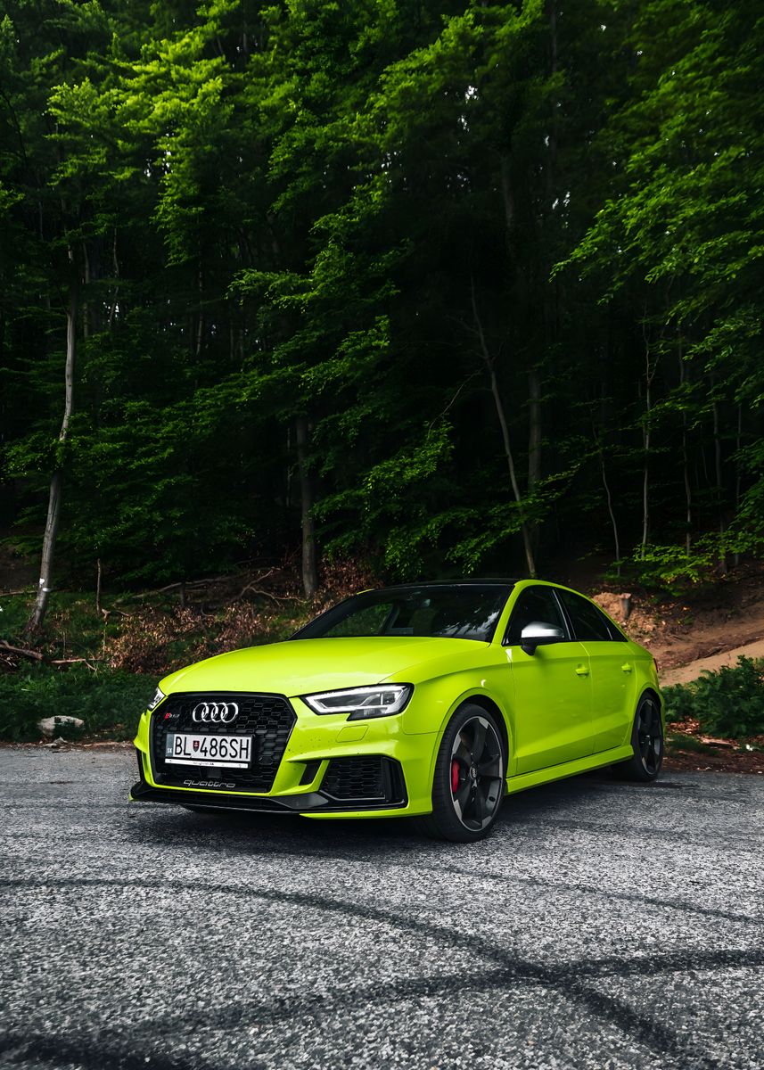 'Audi RS3 Sedan' Poster, picture, metal print, paint by Indi Creator ...