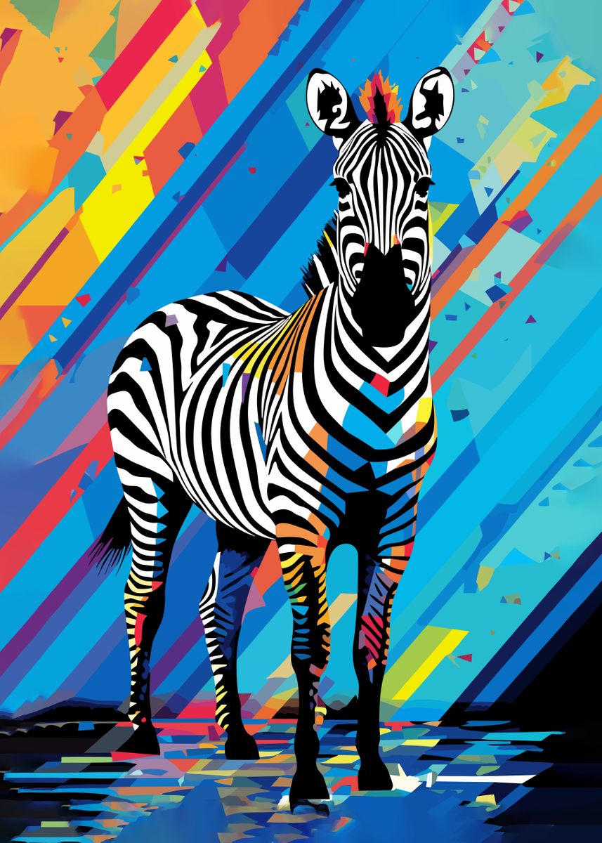 'Animal Pop Art' Poster, picture, metal print, paint by Qreative | Displate