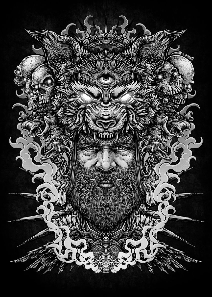 'Blackmagic Sorcerer ' Poster by Winya Sangsorn | Displate
