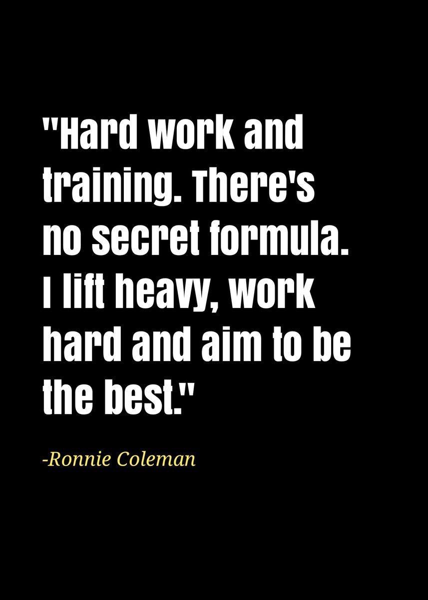'Ronnie Coleman quotes ' Poster by pus meong | Displate
