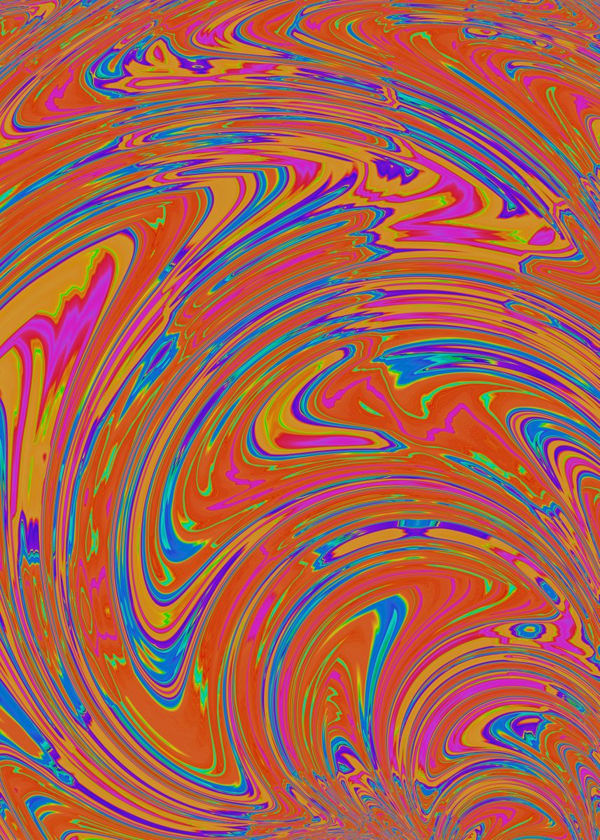 'Bold Swirly Fractal Art' Poster, picture, metal print, paint by ...