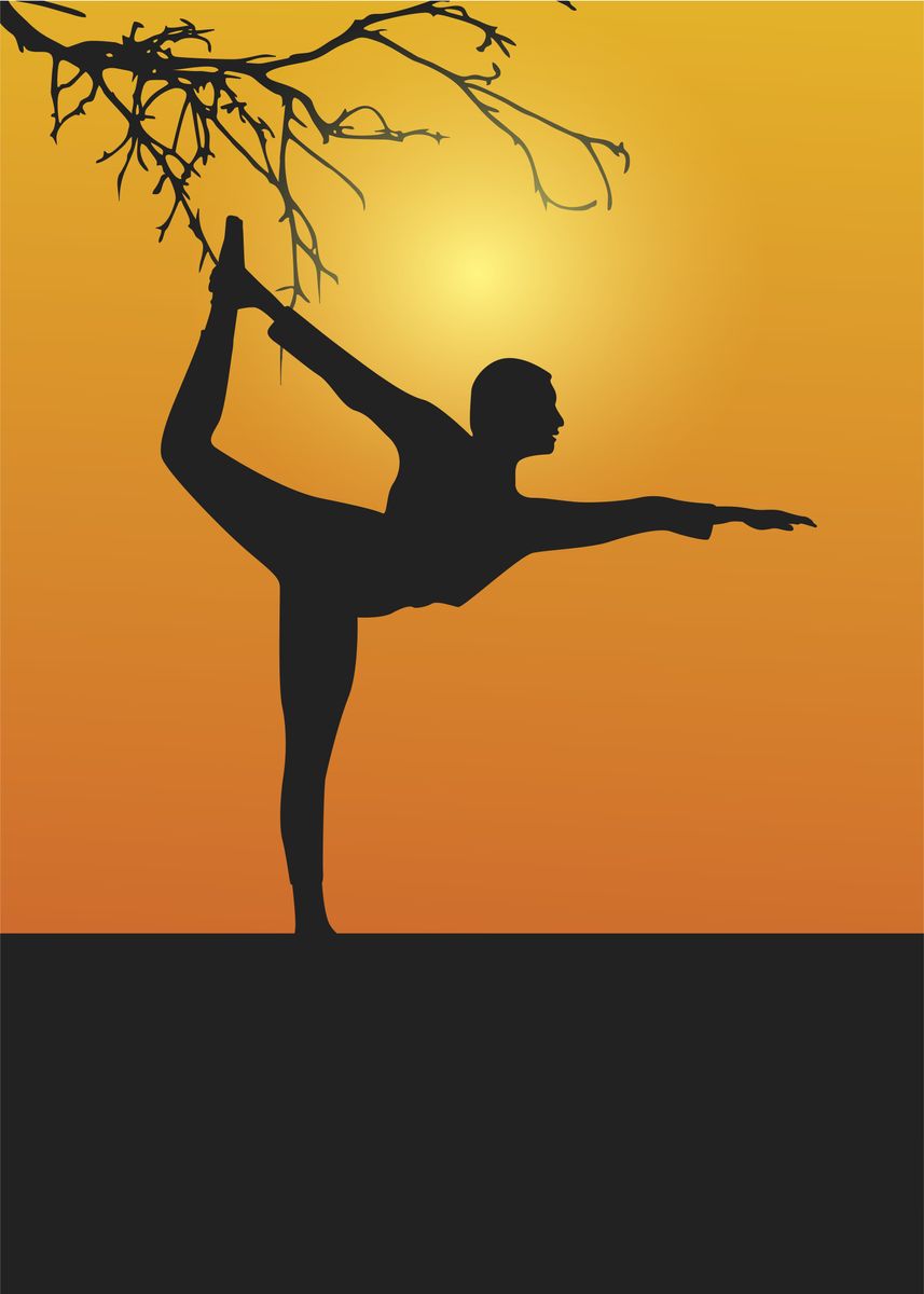 'yoga pose10' Poster by Ratna Mutia Dewi | Displate