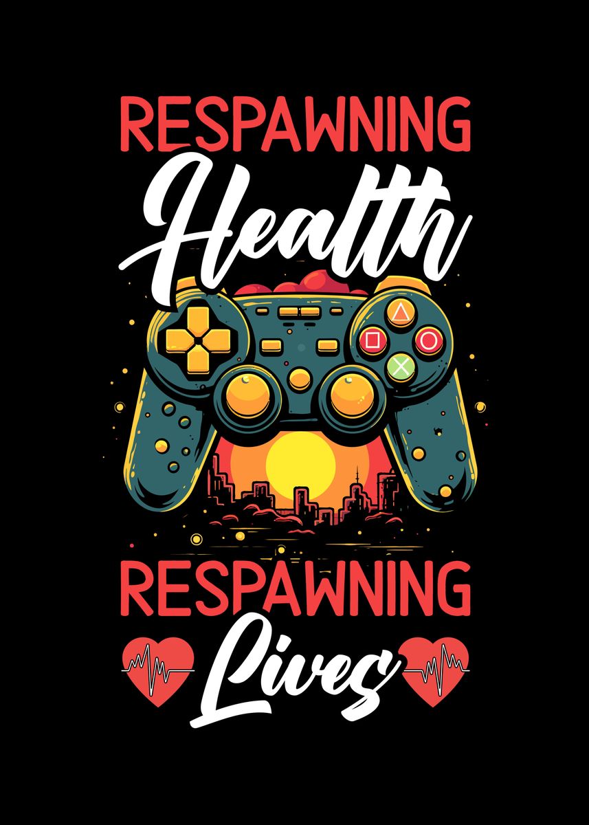 'Gamer Nurse Video Game' Poster, picture, metal print, paint by NAO ...
