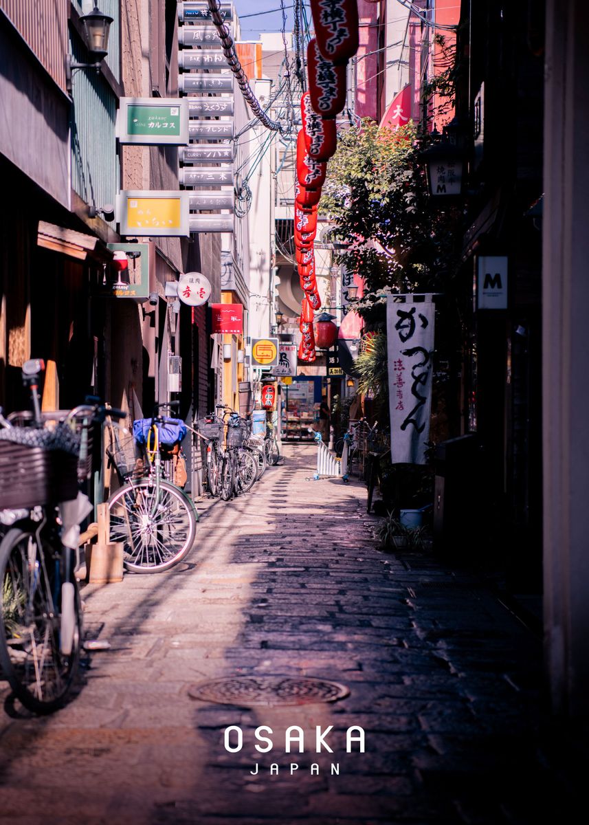 'Osaka ' Poster, picture, metal print, paint by Travel Addict | Displate