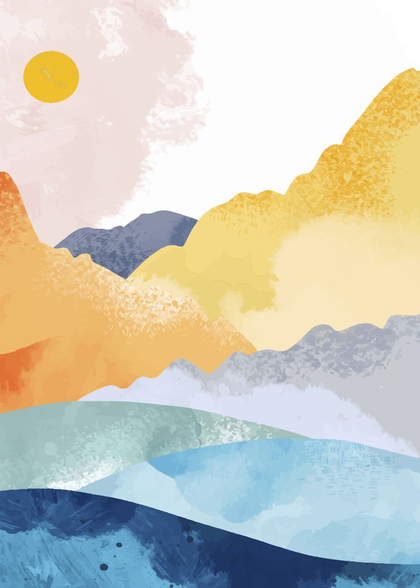 'Nature abstract wall art' Poster, picture, metal print, paint by ...