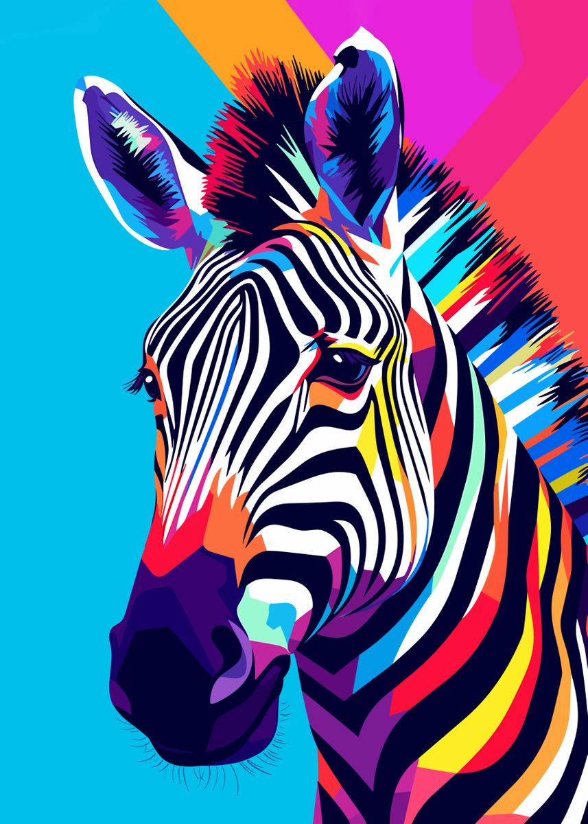 'Animal Pop Art' Poster, picture, metal print, paint by Qreative | Displate