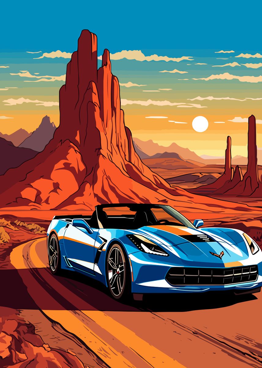 'Chevroet Co Car Minimalist' Poster, picture, metal print, paint by ...