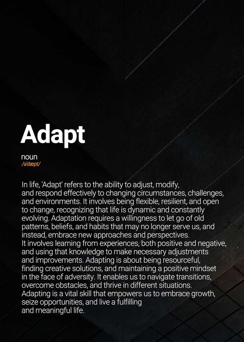 'Adapt' Poster, picture, metal print, paint by Mr Penguin | Displate