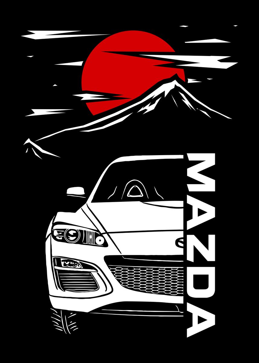 'Mazda RX8' Poster, picture, metal print, paint by Faissal Thomas ...